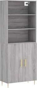 Skříň highboard šedá sonoma 69,5 x 34 x 180 cm kompozitní dřevo 3189243