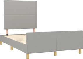 Rám postele bez matrací světle šedá 120x190 cm textil 3270499