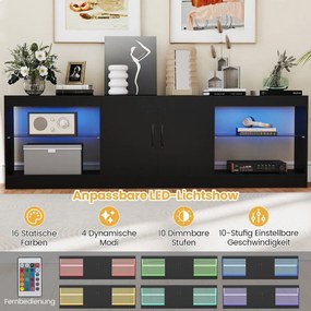 Costway 3 v 1 TV skříňka pro televizory do 85 palce nízká deska