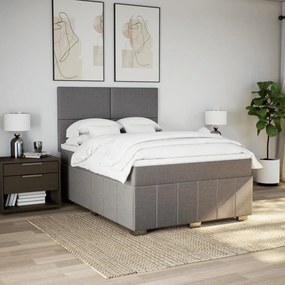 Box spring postel s matrací taupe 140x190 cm textil 3293960