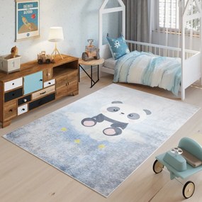 Dětský koberec s roztomilou pandou na obláčku Šířka: 120 cm | Délka: 170 cm