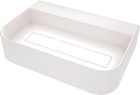 Deante Arnika, granitové umyvadlo na desku 605x405x135 mm, bílá matná, DEA-CQA_AU6S