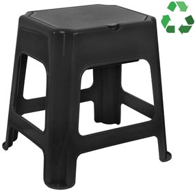Aqualine Koupelnová stolička s úložným prostorem, černá 90902B