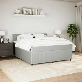 Box spring postel s matrací světle šedá 180x200 cm samet 3287806