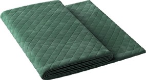 Hotelový přehoz – běhoun Velvet 60x200 cm barva zelená látka lesklé, sametová