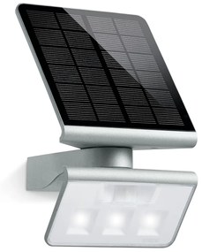 Steinel 671013 solární senzorový LED reflektor XSolar L-S stříbrný, 1,2W, 4000K