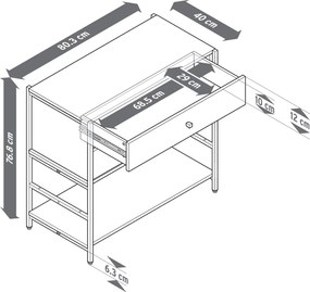 Tchibo - Komoda »Grade« se 2 zásuvkami - barva: bílá