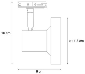 Moderní 1-fázové kolejnicové bodové světlo černé AR111 - Jeany