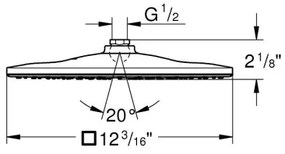 GROHE 26568000 - Hlavová sprcha RAINSHOWER MONO 310 CUBE 310 × 310 mm chrom