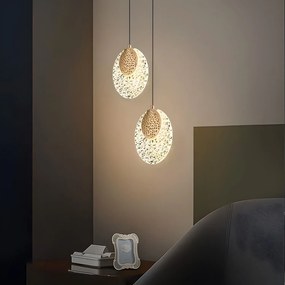 Toolight Toolight, křišťálové závěsné svítidlo 7W, 4000K, G088-1CP, zlatá, OSW-09705