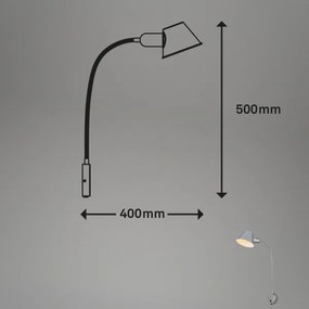 Briloner 2089-014 - Nástěnná lampa 1xE27/10W/230V matný chrom