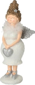 Figurka Angel Heart 30 cm silver