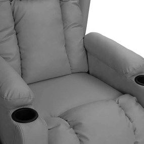 Elektrické masážní křeslo šedé umělá kůže 3098812