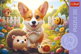 TREFL Puzzle Den s corgi / 30 dílků / 27 x 20 cm