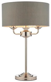 Endon 99149 - Stolní lampa HIGHCLERE 3xE14/18W/230V šedá/lesklý chrom