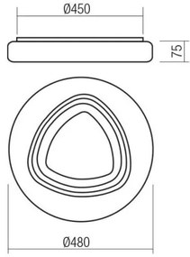 Redo 05-919 - LED Stmívatelné stropní svítidlo GALAX LED/48W/230V bílá + DO