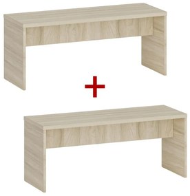 Šatní lavice 1+1 ZDARMA, zesílená, délka 1000 mm, dub přírodní