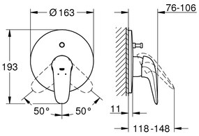 Grohe Eurostyle - Páková vanová baterie, chrom 29099003