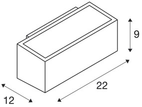 SLV 232485 Box, venkovní nástěnné svítidlo UP/DOWN, antracit, 1x R7s max 80W, IP44
