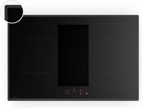 Klarstein Velaire hybridní indukční varná deska s integrovanou digestoří Elegantní, minimalistická, výkonná 7400 W 80 cm