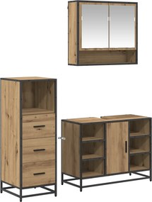 Sada koupelnového nábytku 3 ks Artisanový dub 80 x 33 x 60 cm 3402564