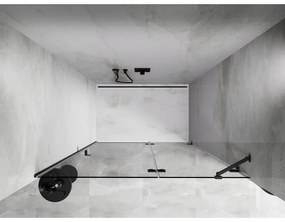 Mexen, Mexen Lunar pravé otočné sprchové dveře 130 cm, transparentní, pistolový kov - 834-130-000-95-00-P
