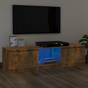 TV skříňka s LED osvětlením kouřový dub 120 x 30 x 35,5 cm - Default Title