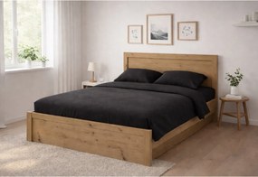 Postel 140x200 s úložným prostorem dub artisan Ayson