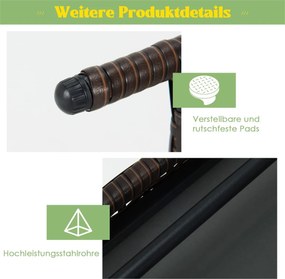 Costway Skládací konferenční stolek Venkovní s deskou z PVC – 60 × 40 × 40 cm