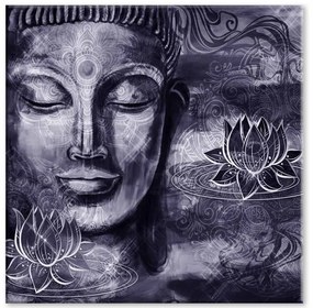Energetický obraz Buddha Blue Velikost (šířka x výška): 100x100 cm