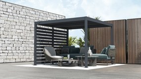 Boční zástěna pro bioklimatickou pergolu BestBerg BBP-B1CG / 279,4 × 218 cm / šedá