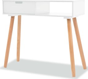 vidaXL Odkládací stolek 80 x 30 x 72 cm masivní borovice [244737] Barva: Bílá