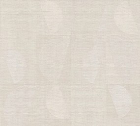 Vliesová tapeta geometrický vzor, béžová, krémová, bílá 663-05 / Tapety na zeď Balade (0,53 x 10,05 m) Dekens