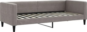 Válenda s matrací taupe 80 x 200 cm textil 3196558