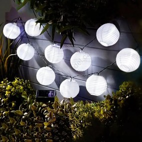 Garden of Eden LED Solární řetěz 10xLED/1,2V 3,7m IP44 studená bílá LC3268