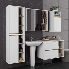 Závěsná koupelnová skříňka se zrcadlem VAMI 90 cm - výběr z 5 provedení