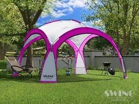 Pavilon Zahradní Párty Kopule 4,5 x 4,5 m Pink Růžová