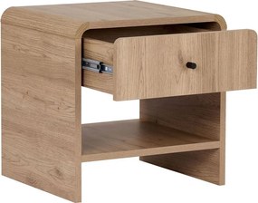 Noční stolek v dekoru dubu ve světle přírodní barvě Parila – Nordure