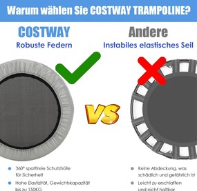 Costway Φ97 cm mini trampolína fitness trampolína skládací dětská trampolína