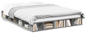 Rám postele šedý sonoma 160 x 200 cm kompozitní dřevo