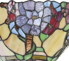 Nástěnné světlo Tiffany s květy Violle - 30*15*18 cm E14/max 1*40W