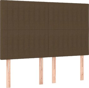 Box spring postel s matrací tmavě hnědá 140x200 cm textil 3136760
