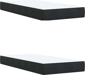 Box spring postel s matrací černá 200x200 cm samet 3287838