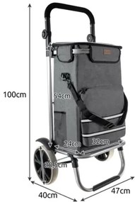 Nákupní taška na kolečkách 42L 50kg