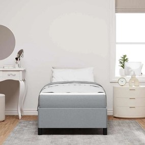 Postel s boxspringem Světle šedá 80 x 200 cm textil 3398815