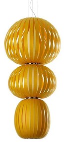 Emblematické závěsné svítidlo z dřevěné dýhy Totem  Emblematické závěsné svítidlo z dřevěné dýhy Totem Dekor: Žlutý, Průměr a výška: ø 730 mm x 1550…