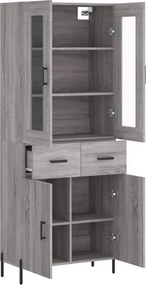 Skříň highboard šedá sonoma 69,5 x 34 x 180 cm kompozitní dřevo 3198543