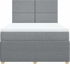 Box spring postel s matrací světle šedá 160 x 200 cm textil 3294400