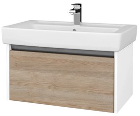 Dřevojas Koupelnová skříň BONO SZZ 80 (umyvadla Q) Varianta: N01 Bílá lesk / N01 Bílá lesk