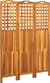 vidaXL 3dílný paraván 120 x 2 x 170 cm masivní akáciové dřevo [311878]